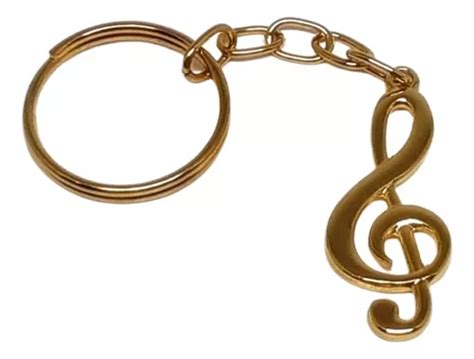 Kit 40 Chaveiro Clave De Sol Dourado Lembrancinha Musical Frete grátis
