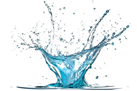 Realistic Water Splash Effect Isolated On Transparent Background Water