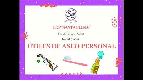 Útiles de aseo personal Inicial 5 años YouTube