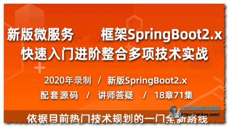 全新版本spring boot 2 x全套视频教程 基础进阶实战 springboot教程 天下无鱼 资源博客