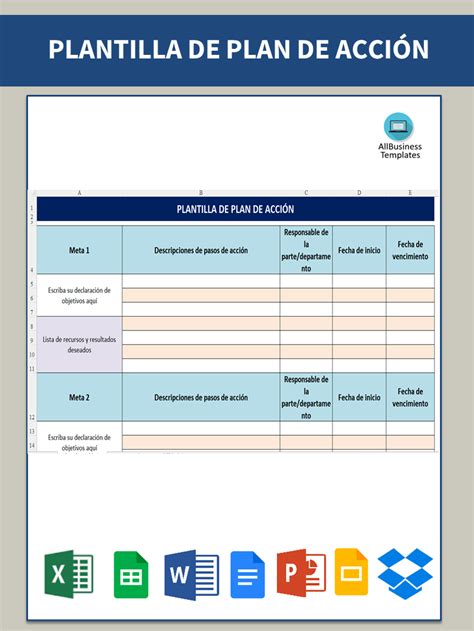 Plan de acción Templates at allbusinesstemplates