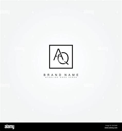 Initial AQ Vector Logo Elegant Monogram Template For Letter A And Q