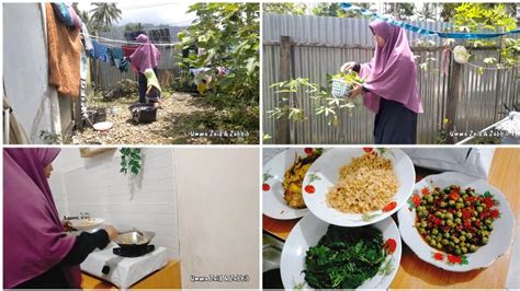 VLOG RAMADHAN IBU RUMAH TANGGA JEMUR PAKAIAN PETIK CEMPOKAK