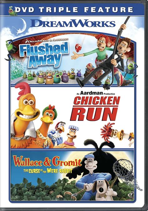 Flushed Away Chicken Run Wallace Gromit Triple Feature Amazon