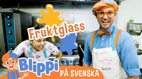 Blippi Svenska Blippi gör fruktisglass pedagogiska videor för barn