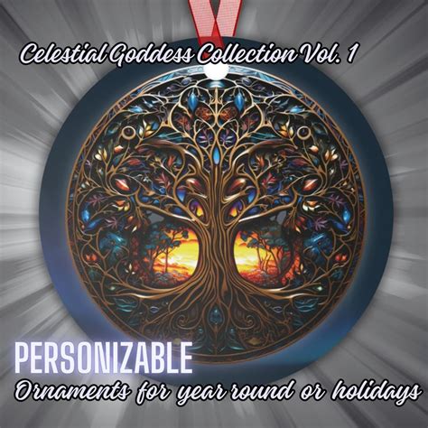 Personalized Celestial Bejeweled Tree Of Life Celestial Etsy