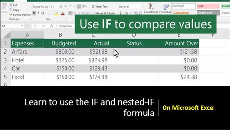 How To Use The IF And Nested IF Formula To Work With Conditions On