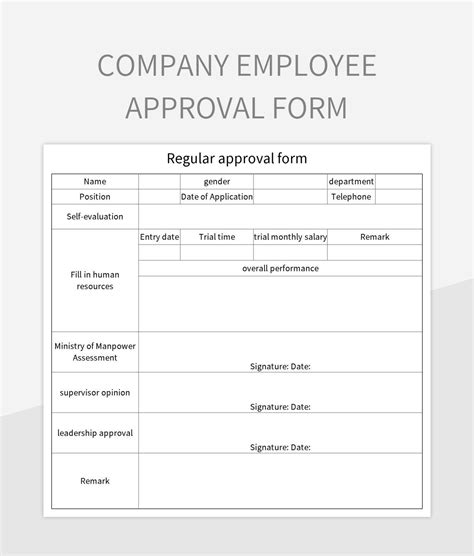 Free Employee Approval Templates For Google Sheets And Microsoft Excel