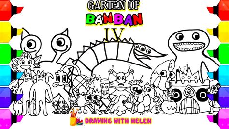 Garten Of BanBan 4 Coloring Pages Color All New Bosses Ending