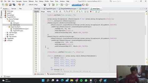 pratikum part 2 java cara membuat jtabpane jtable jtree youtube