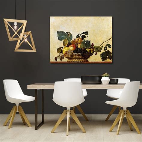 Quadro Stampa Su Tela Caravaggio Canestra Di Frutta