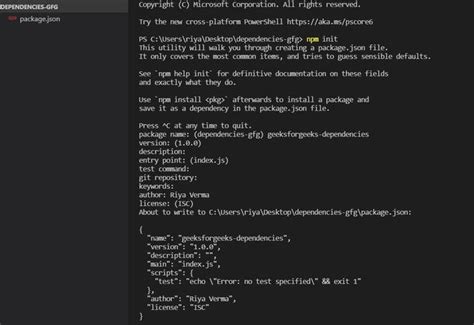 what are the different types of dependencies in node js geeksforgeeks