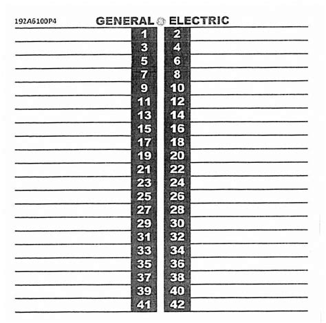 Printable Circuit Breaker Directory Template Free Printable Templates