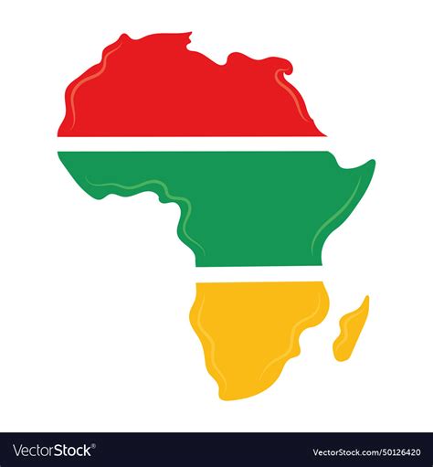 Colored Map Of Africa Continent Royalty Free Vector Image