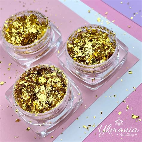 Flake Dorado Ykmania Nails Shop
