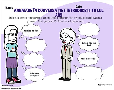 Fișa de lucru de comunicare Storyboard par ro examples