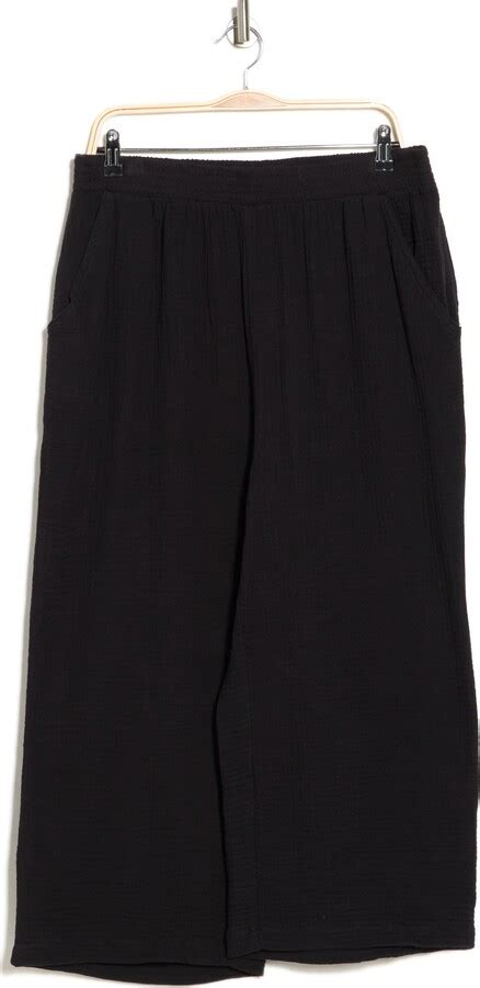 T Tahari Crinkle Gauze Wide Leg Pants Shopstyle