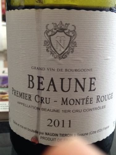 Naudin Tiercin Beaune Premier Cru Montée Rouge Vivino 日本
