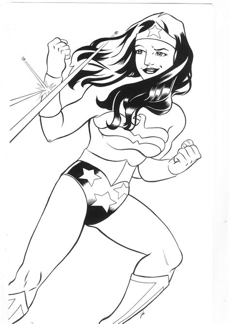 Coloriage Wonder Woman 74605 Super héros Dessin à colorier