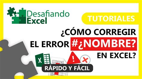 Cómo CORREGIR el ERROR NOMBRE en Excel Tutoriales de Excel 41