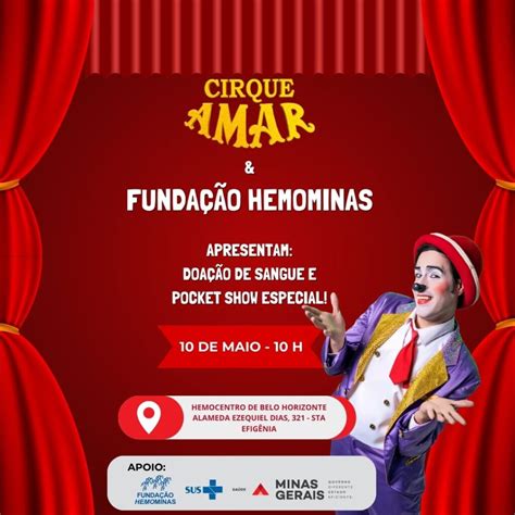 Fundação Hemominas e Cirque Amar se unem para promover doação de sangue