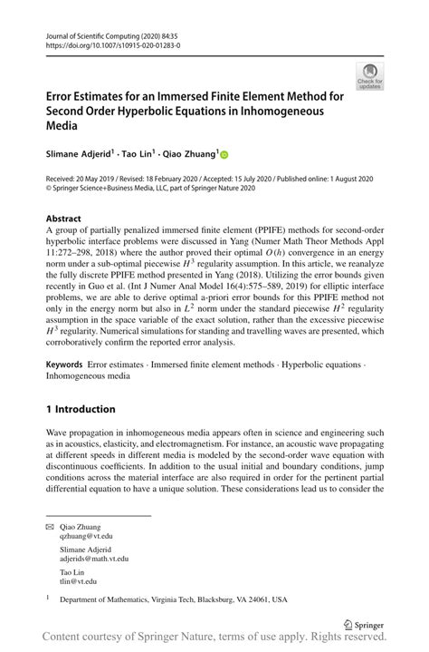 error estimates for an immersed finite element method for second order hyperbolic equations in