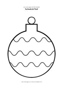 Coloriage boule de Noël maternelle Dessin à colorier imprimer en PDF
