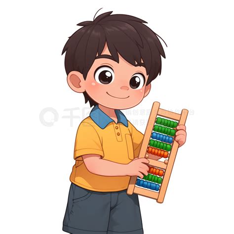 插画数字艺术 珠算课卡通儿童插画 AI平面元素免费下载 png格式 928像素 编号70798680 千图网