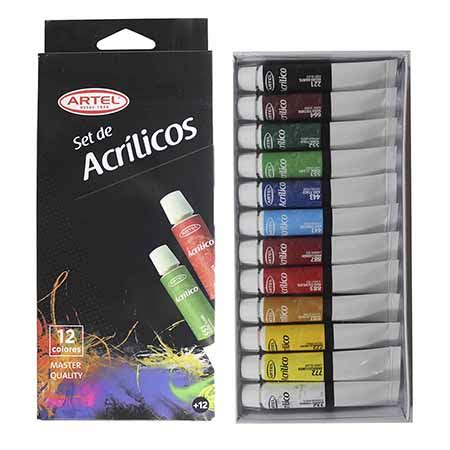 Acrílicos 12 Colores Artel Librería Universo Colores