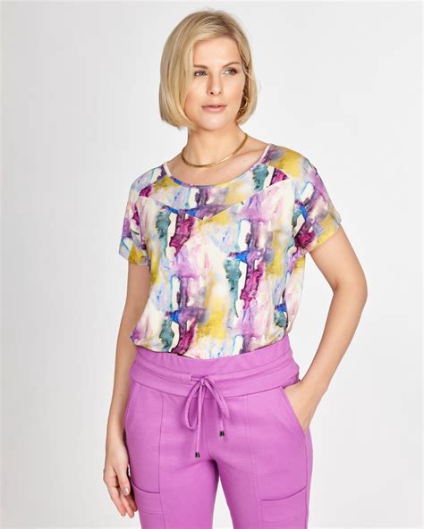 Blusa Decote Canoa Estampada Nandita Store