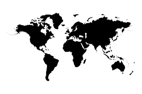 Mapa Do Mundo Isolado No Fundo Branco Vetor Premium