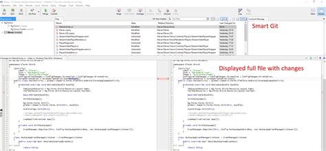 Sourcetree How Can I See Only Changed Lines In File With SmartGit