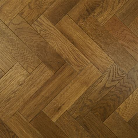 90mm Brushed Oiled Golden Smoked Oak Parquet Block Woo