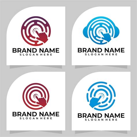 Conjunto de plantilla de diseño de vector de logotipo de tecnología de