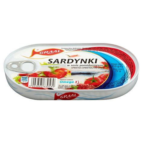 Graal Sardynki w sosie pomidorowym 110 g Zakupy online z dostawą do