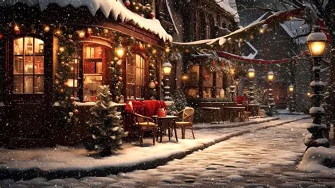 Smooth Jazz Music In Snowy Coffee Shop Ambience Jazz Cafe Music For