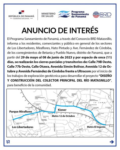 Tr Fico Panam On Twitter Saneamientopma A Trav S Del Consorcio Brd
