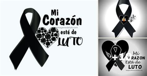 Lazos de Luto con Frases Mi corazón hoy está de Luto
