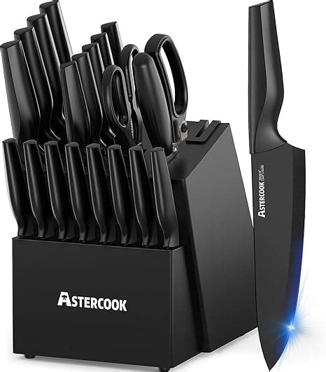 Amazon Knife Set Astercook Pieces Knife Sets For Kitchen With