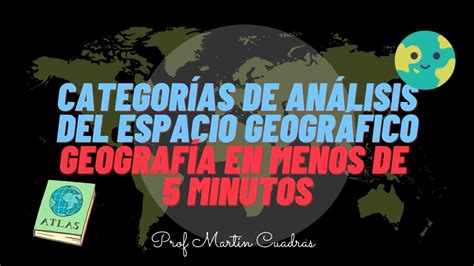 4 Categorías de análisis del espacio geográfico YouTube