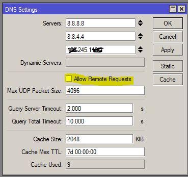Mikrotik Router Configuration Securing The Dns In Mikrotik
