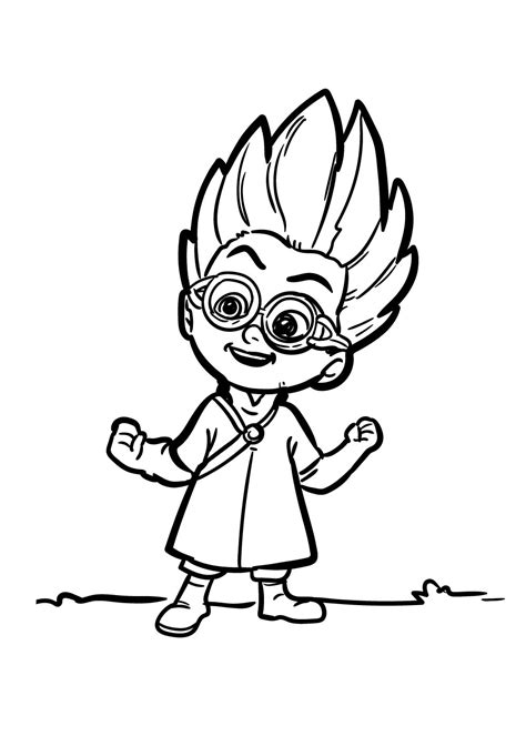 Romeo The Scientist PJ Masks Coloring Page Coloring Pages