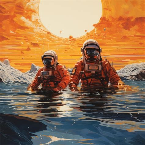Premium AI Image Astronaut Spaceman Do Spacewalk While Working For