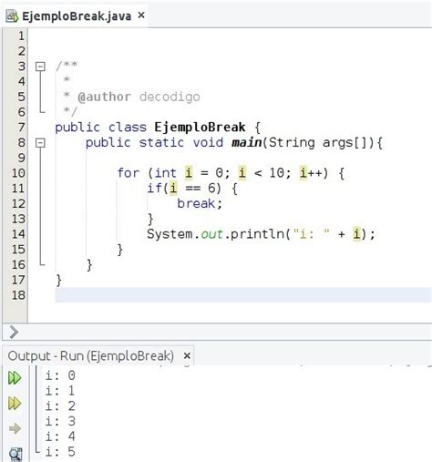 Java Uso De Break Y Continue En El Ciclo For Y While Decodigo