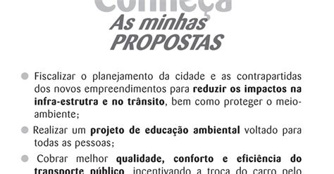Blog Do PAULO MALERBA Minhas Propostas Para O Mandato De Vereador