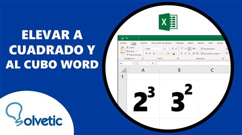C Mo Elevar Al Cuadrado O Al Cubo En Excel Youtube