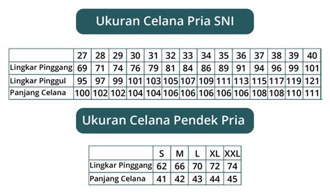 Rekomendasi Bahan Celana Pria Terbaik Dan Size Chart Nya