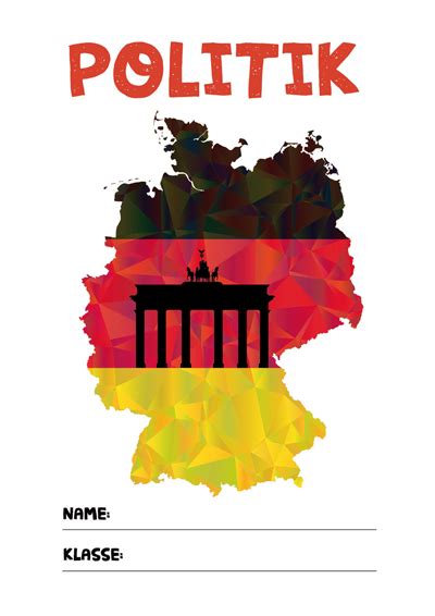 Politik Deckblatt PDF Zum Ausdrucken Kribbelbunt
