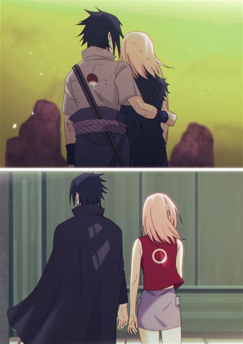 Haruno Sakura And Uchiha Sasuke Naruto And More Drawn By Niku