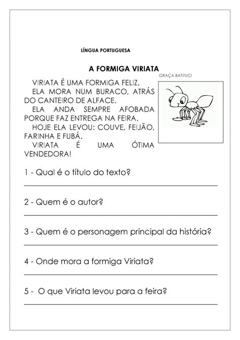 23 Atividades de Português 3 ano para imprimir SÓ ESCOLA